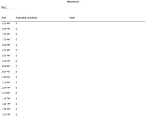 Daily Planner Template | room surf.com