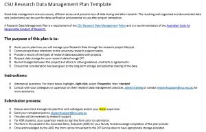 Data Management Plan Template | room surf.com