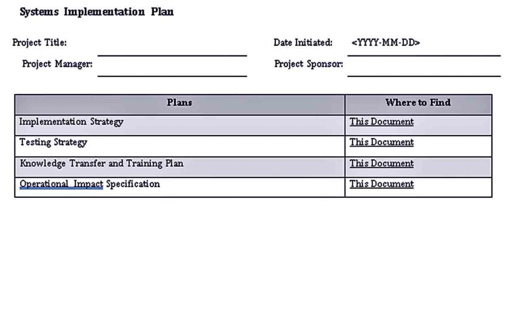 Implementation Plan Template | room surf.com