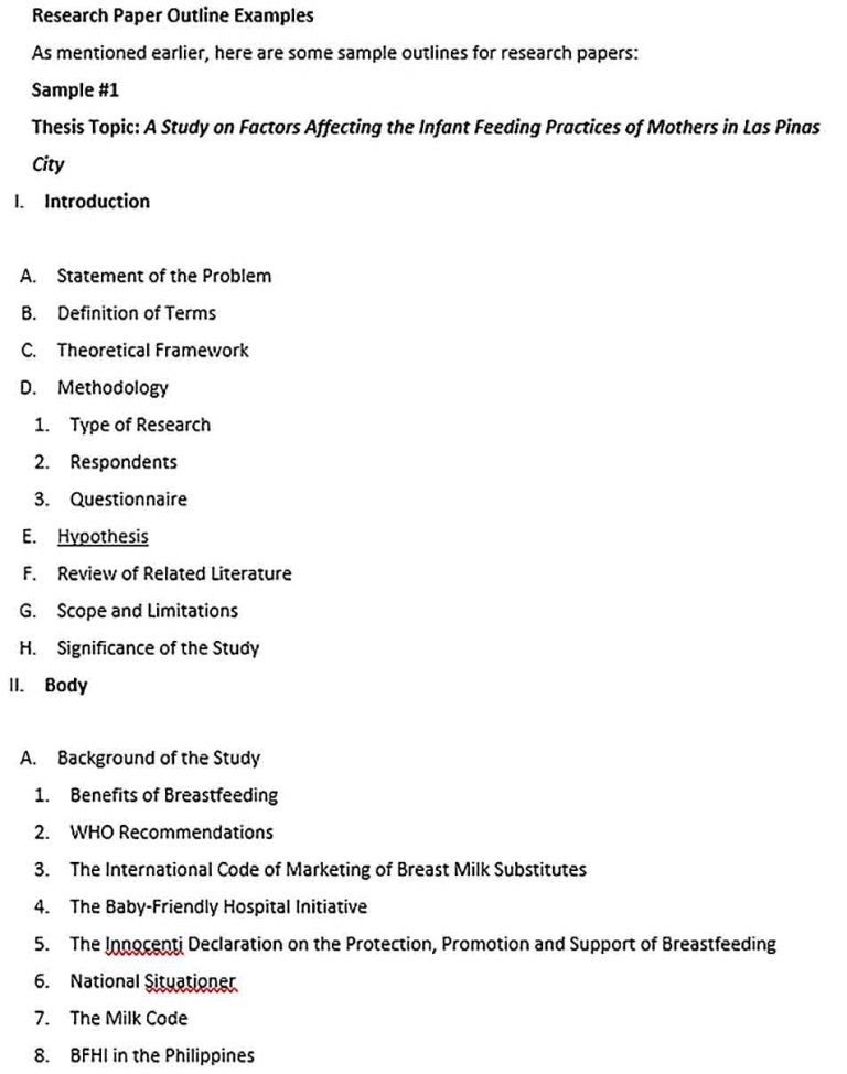 Research Paper Outline Templates | room surf.com