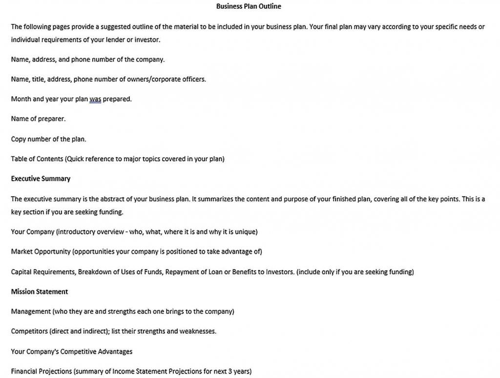 Free Outline Template | room surf.com