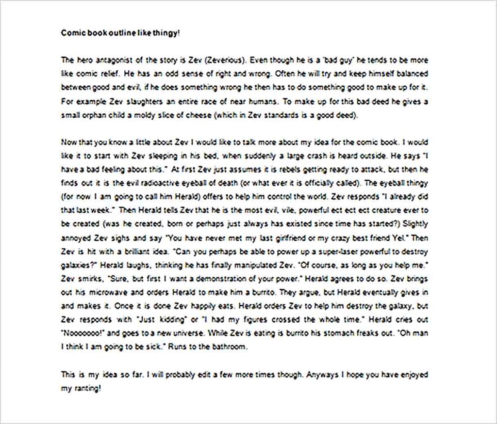 The Sample Book Outline Templates as References | room surf.com