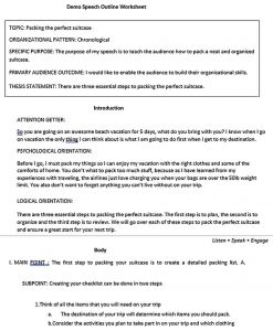 How to Make the Proper Speech Outline Template | room surf.com