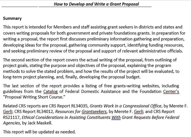 Grant Proposal Outline Template for Any Projects | room surf.com
