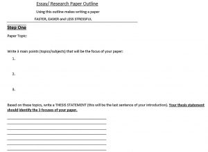Paper Outline Template | room surf.com