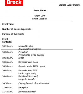 Event Outline Template | room surf.com