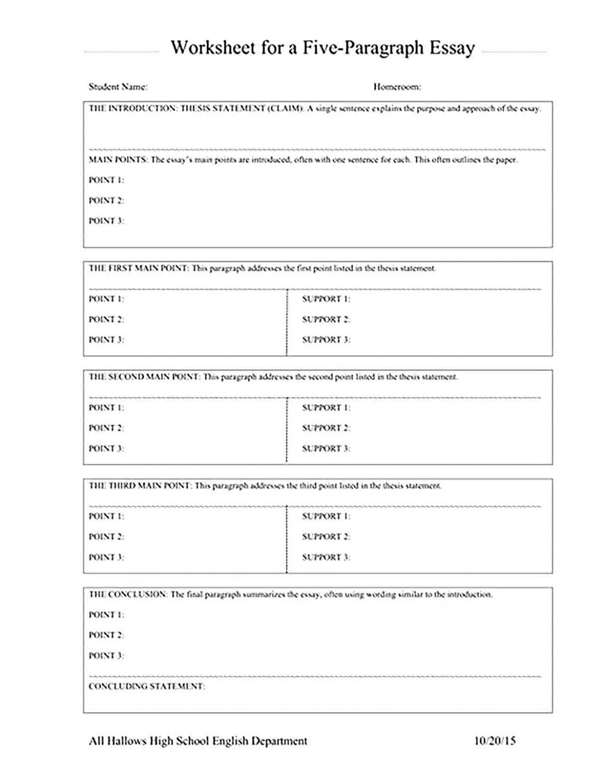 Paragraph Outline Templates | room surf.com
