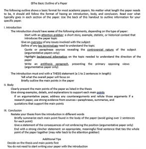 Formal Outline Template to Make Good Documents and Speech | room surf.com