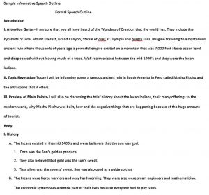 Formal Outline Templates for Writing and Speech | room surf.com