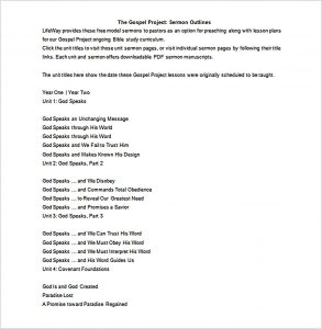 Sample Sermon Outline Template | room surf.com