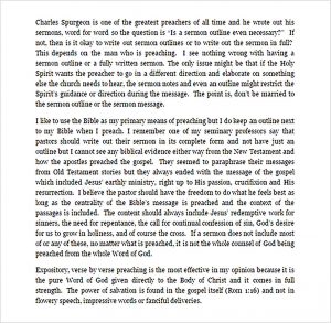 Sample Sermon Outline Template | room surf.com