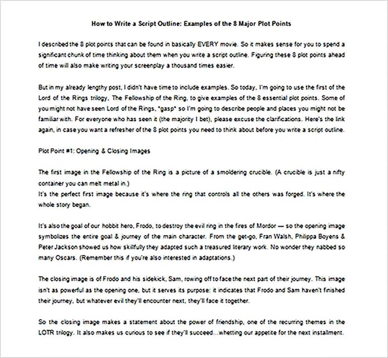 Script Outline Templates in PDF and More Formats | room surf.com Script Outline Templates in PDF and More Formats | room surf.com