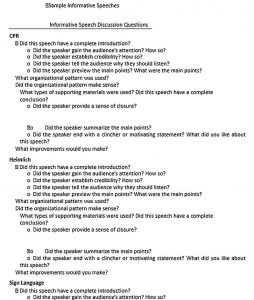 Informative Speech Outline Templates | room surf.com