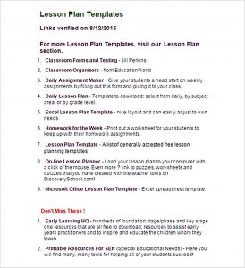 Lesson Plan Outline Template | room surf.com