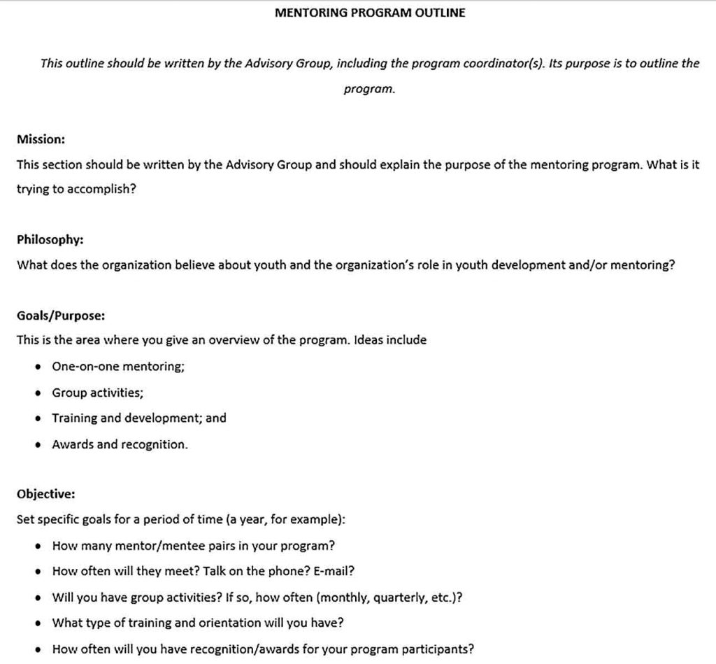 Sample Program Outline Template | room surf.com