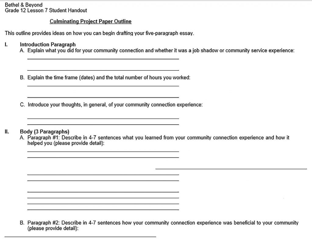 Paper Outline Template | room surf.com