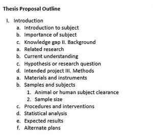 Academic Thesis Outline Templates | room surf.com