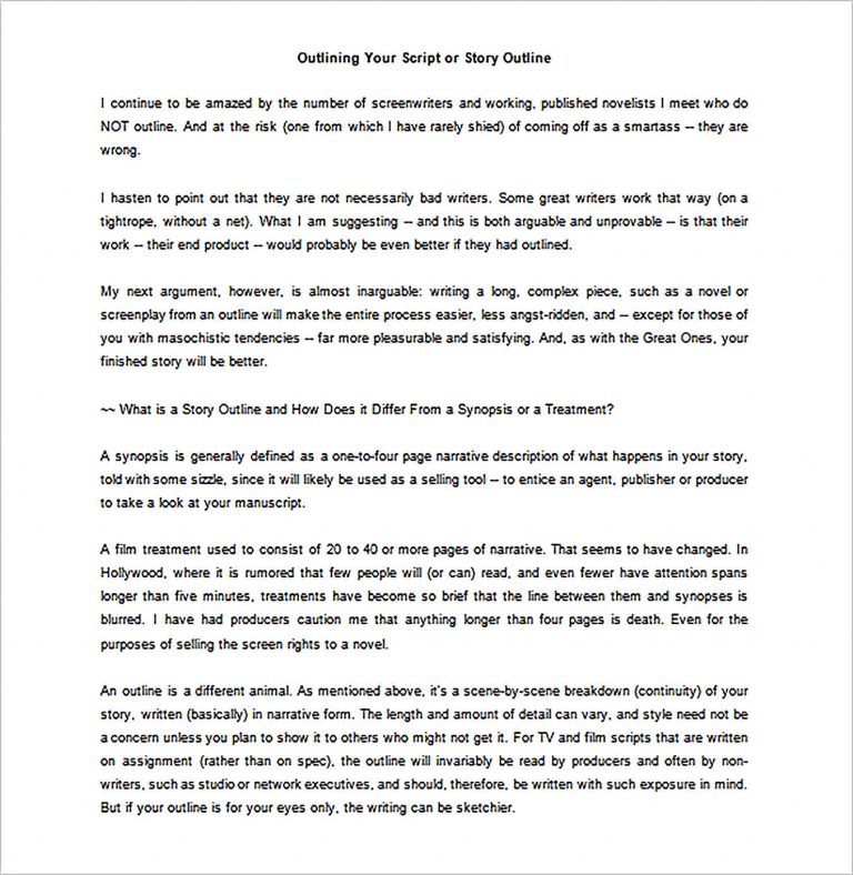 Script Outline Template | room surf.com