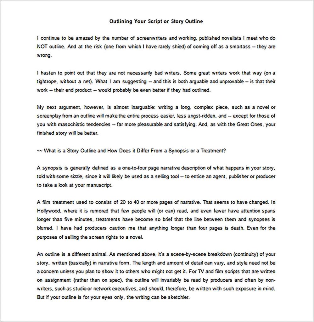 Script Outline Template | room surf.com