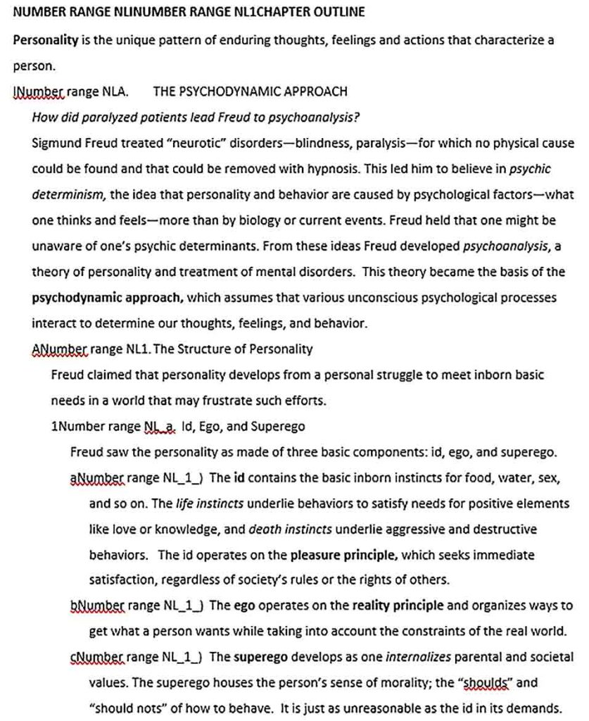 Chapter Outline Template | room surf.com