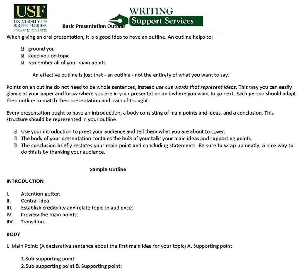 Product Outline Template | room surf.com