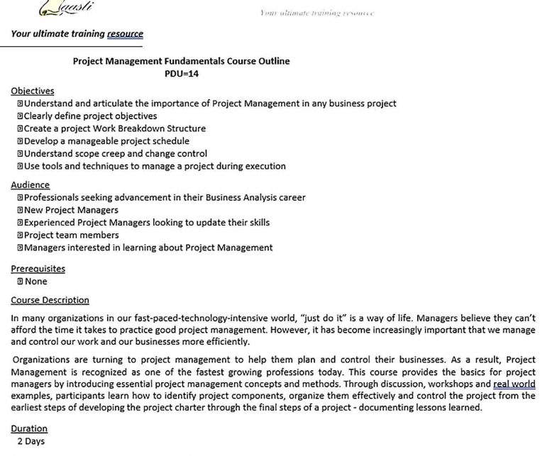 Training Course Outline Template | room surf.com
