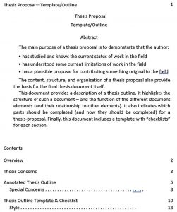 Thesis Outline Template | room surf.com