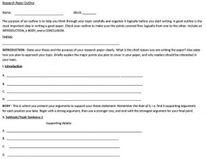 Paper Outline Template | room surf.com