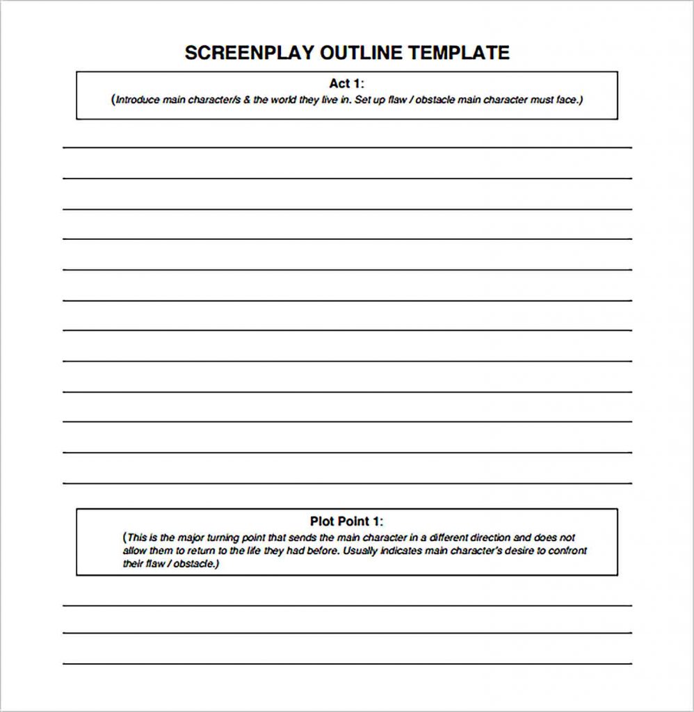 Sample Screenplay Outline Template | room surf.com