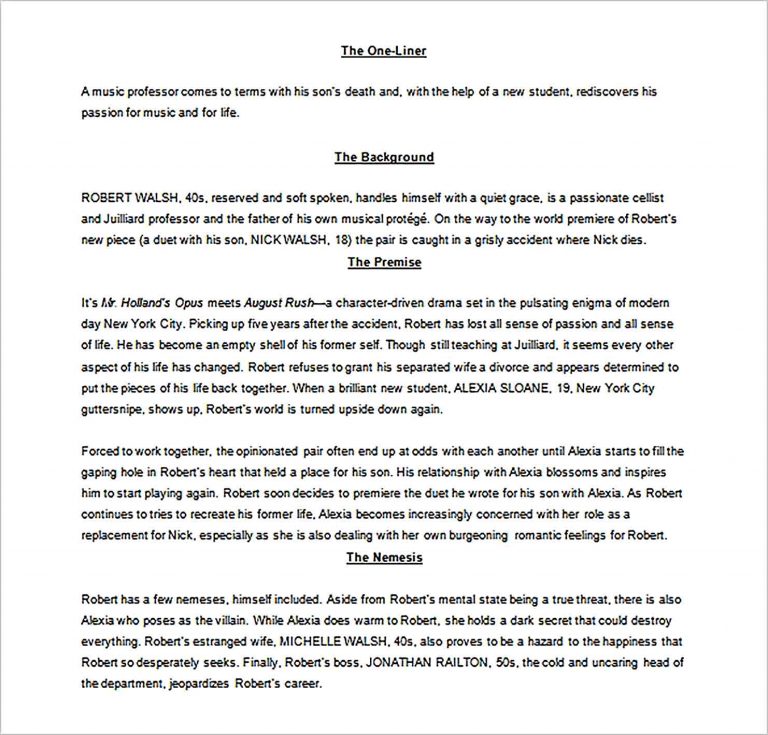 Sample Screenplay Outline Template | room surf.com