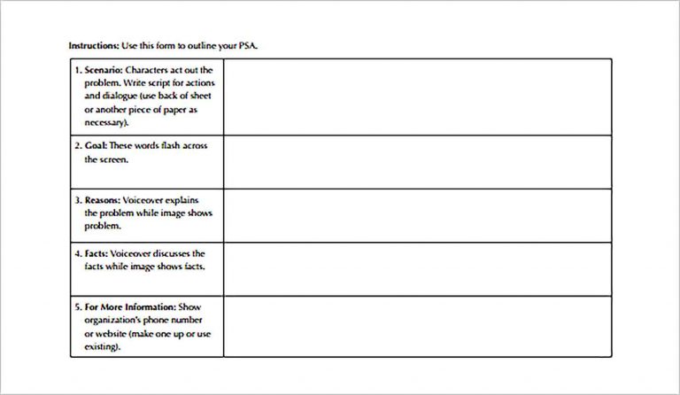 Script Outline Templates in PDF and More Formats | room surf.com