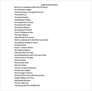 Sermon Outline Template for Reference and Guide | room surf.com