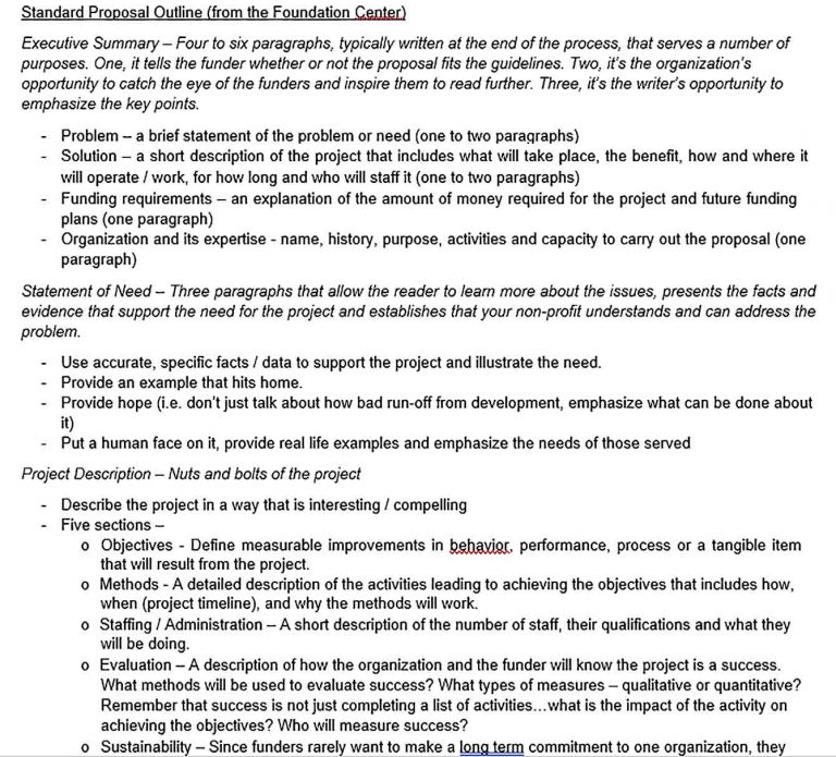 Sample Proposal Outline Template | room surf.com