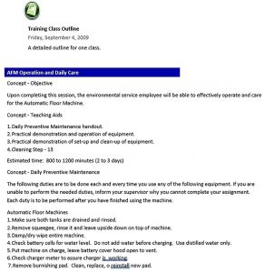 Training Outline Templates | room surf.com