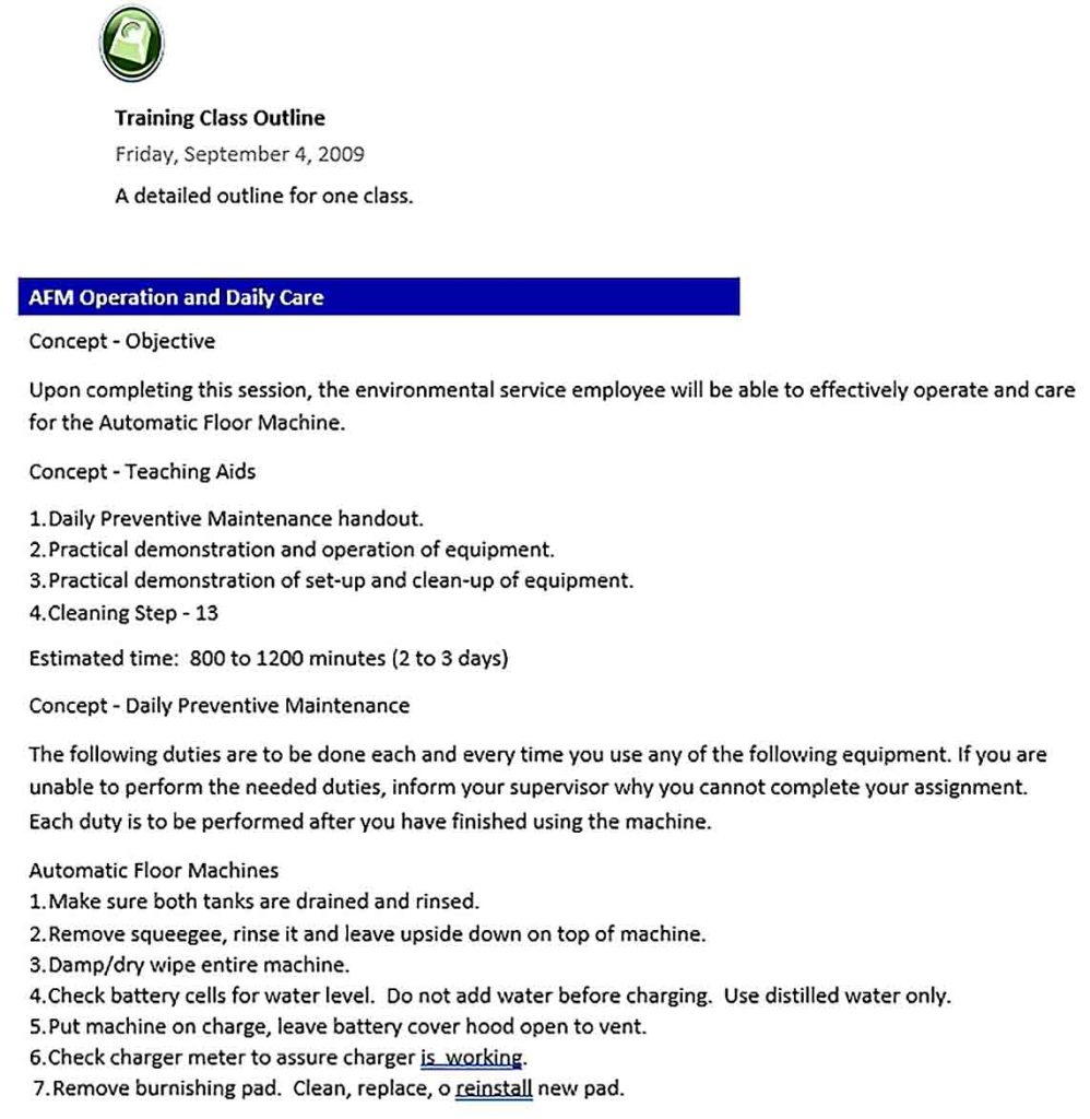 Training Outline Templates | room surf.com