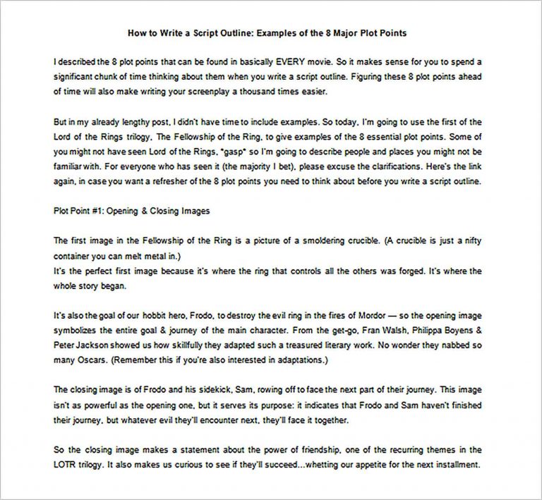 Script Outline Template | room surf.com