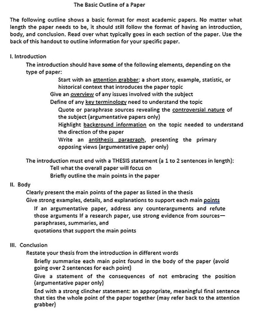 Essay Proposal Outline Template Free PDF | room surf.com