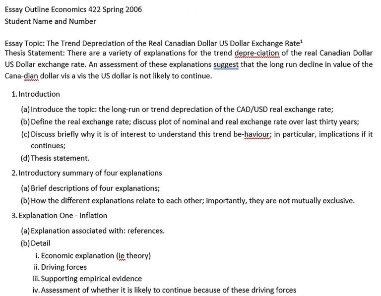 General Essay Outline Template | room surf.com