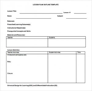 Lesson Plan Outline Template | room surf.com