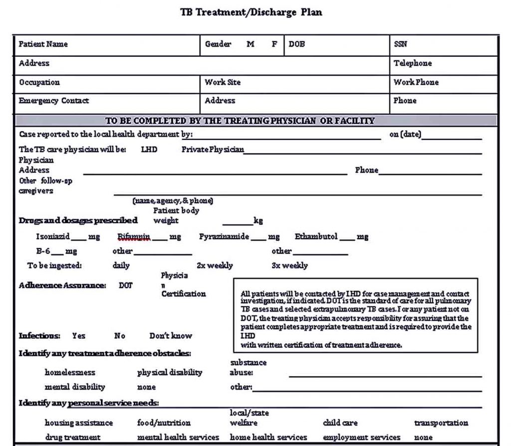 Free Treatment Plan Template | room surf.com