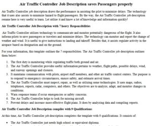 Air Traffic Controller Job Description saves Passengers properly | room ...