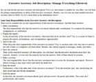 Executive Secretary Job Description: Manage Everything Effectively ...