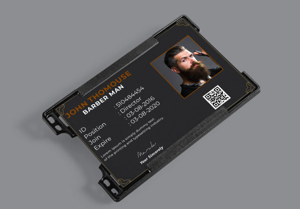 Barbershop ID Card Template Free PSD | room surf.com