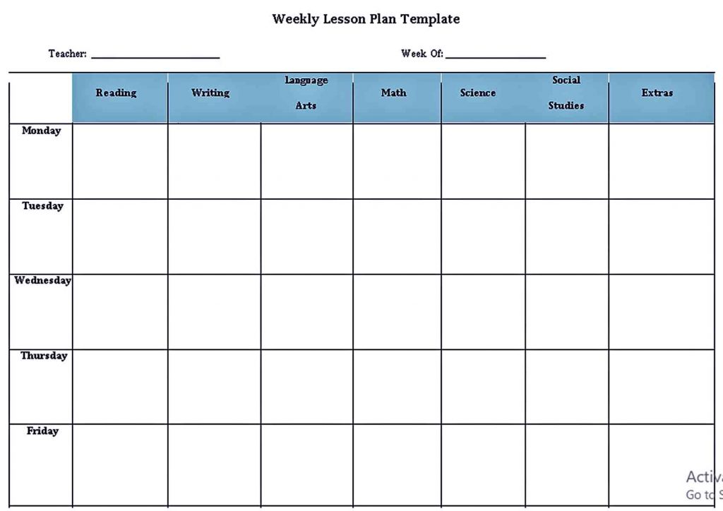 Lesson Plan Sample Template | room surf.com
