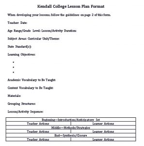 Lesson Plan Template Doc | room surf.com
