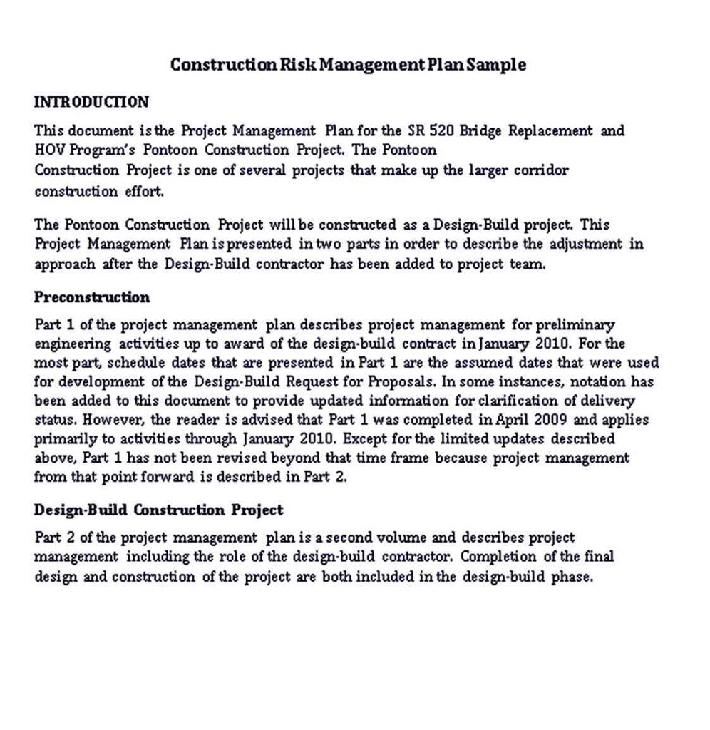 Management Plan Example Template | room surf.com