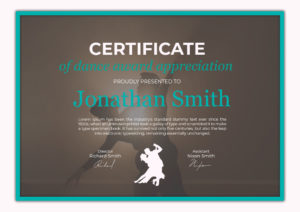 Dance Award Certificate Template Photoshop | room surf.com