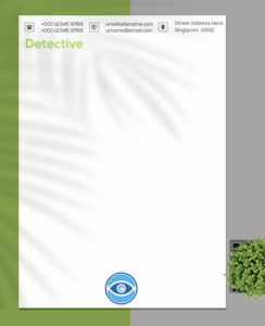 Detective Letterhead Example PSD Design | room surf.com