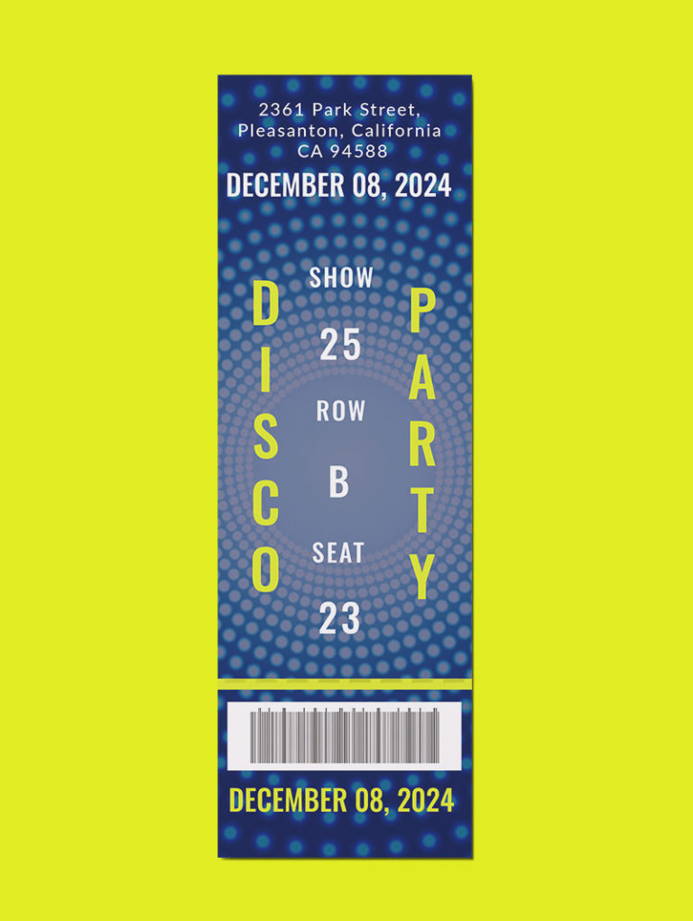 Disco Ticket Free Template in PSD | room surf.com