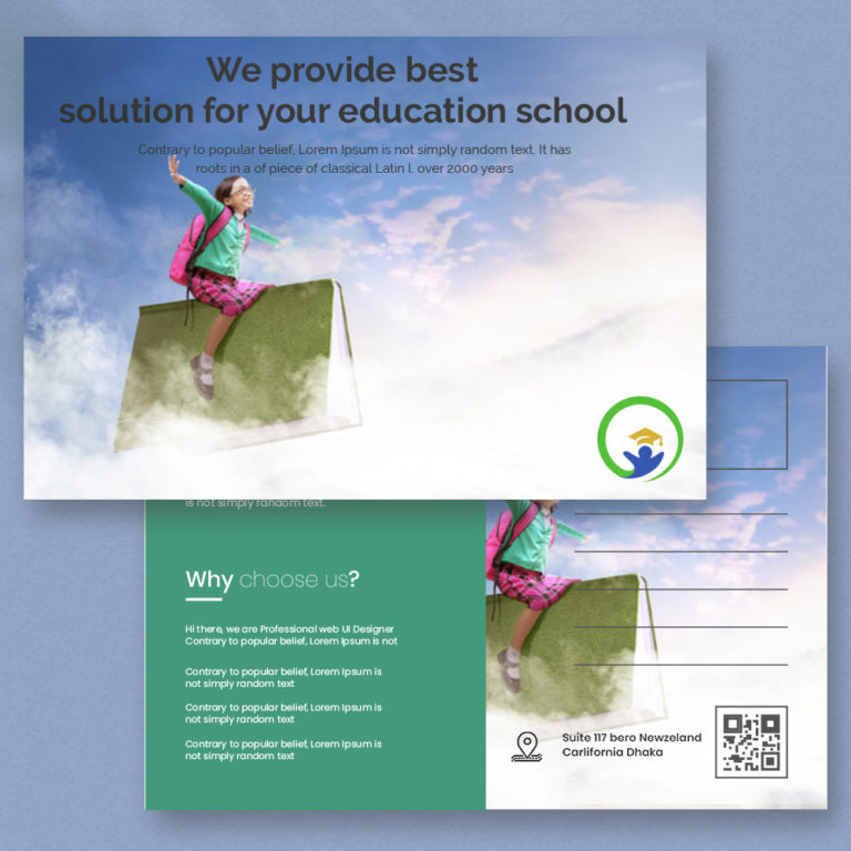 Education Postcard Free PSD Template | room surf.com